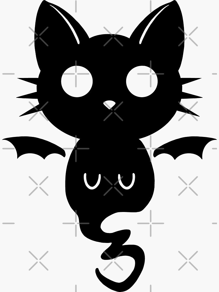 "Ghost Kitty Bat" Sticker for Sale by a-ghostly-ghost | Redbubble