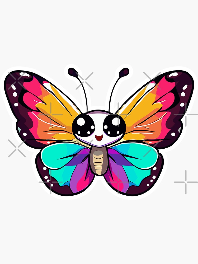 "DBDS, Flutterby Series, Anime Chibi Butterfly" Sticker for Sale by ...