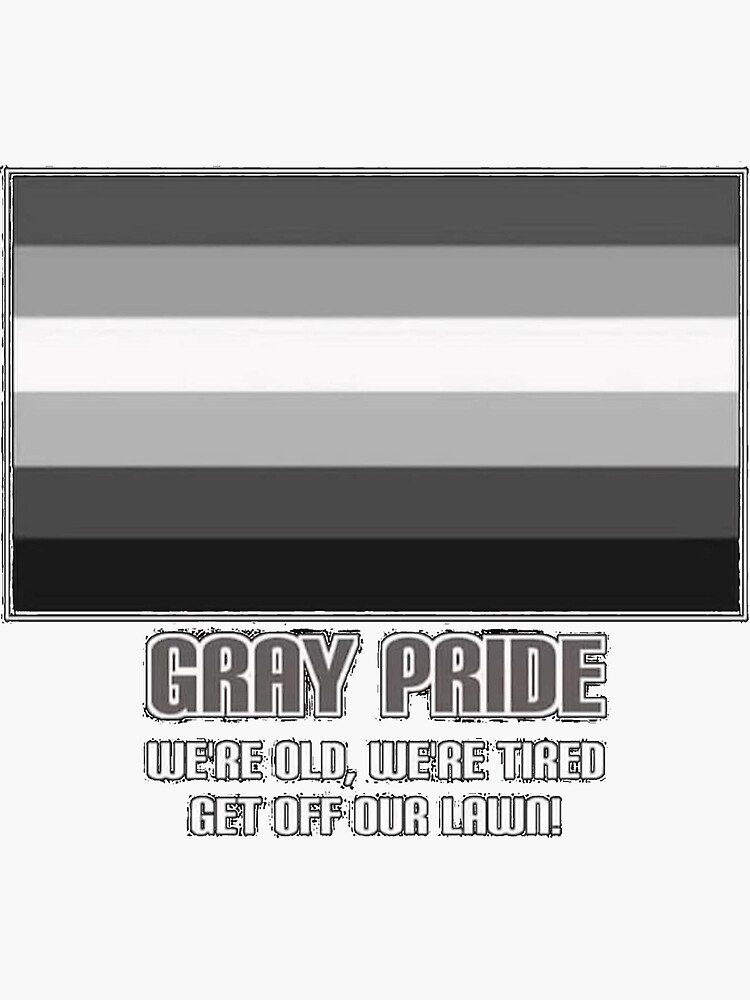 "Gray Pride" Sticker for Sale by Sciacca Bratta | Redbubble
