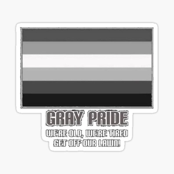"Gray Pride" Sticker for Sale by Sciacca Bratta | Redbubble