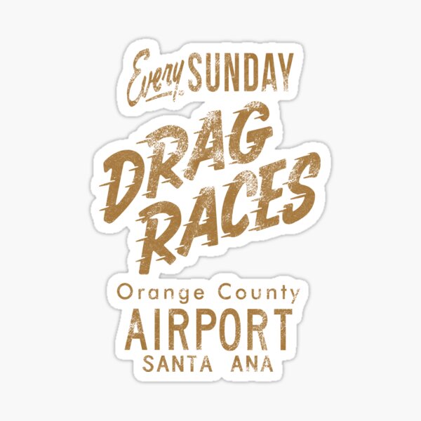 Drag Racing Vintage Stickers | Redbubble