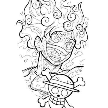 "Gear 5 Luffy" Sticker for Sale by Peponji | Redbubble