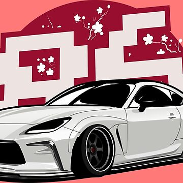 "GR86 Widebody White" Sticker for Sale by IssKa | Redbubble