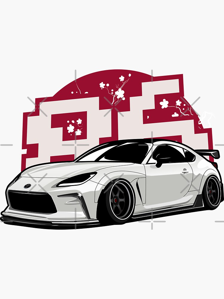 "GR86 Widebody White" Sticker for Sale by IssKa | Redbubble