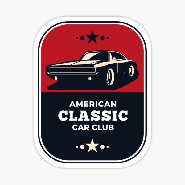 "Classic Car Club" Sticker for Sale by MyRadnja | Redbubble