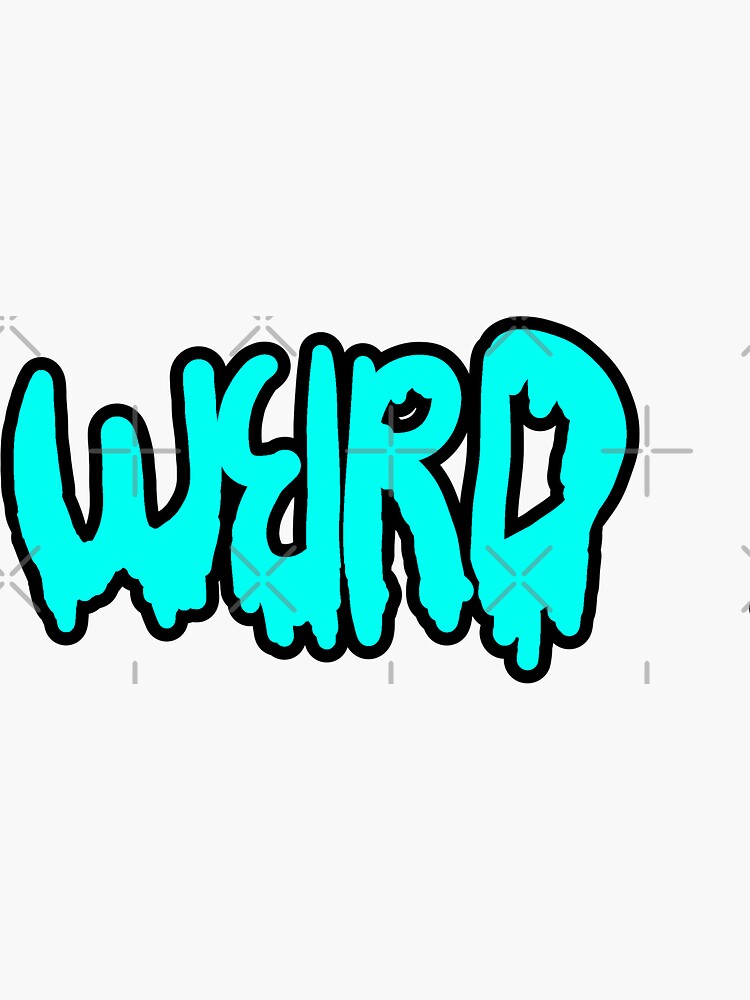 "Warped Words - Weird" Sticker for Sale by Warpedtoons | Redbubble