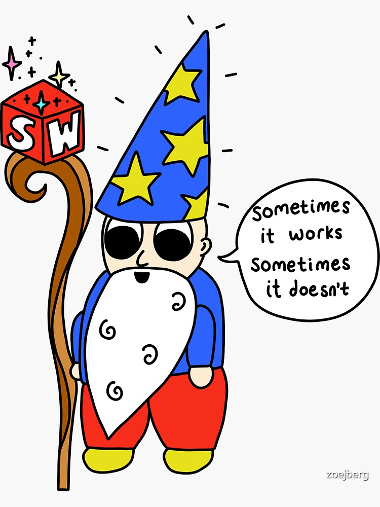 "CAD design wizard" Sticker for Sale by zoejberg | Redbubble