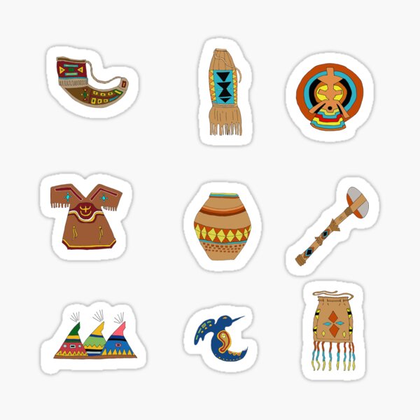 "Native American Sticker Pack" Sticker for Sale by NaomiGTZP | Redbubble