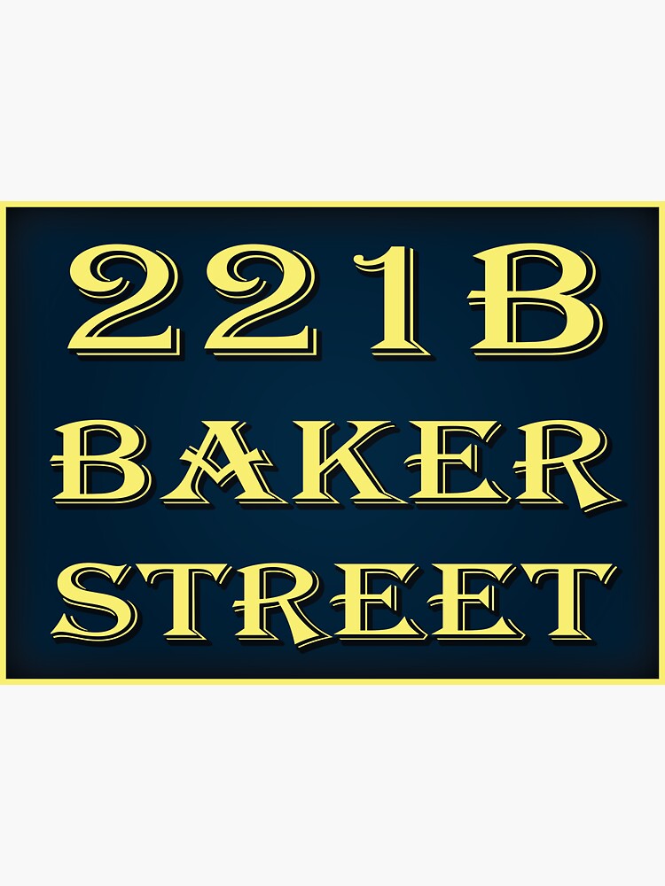 "221b Baker Street" Sticker for Sale by sarahjean95 | Redbubble