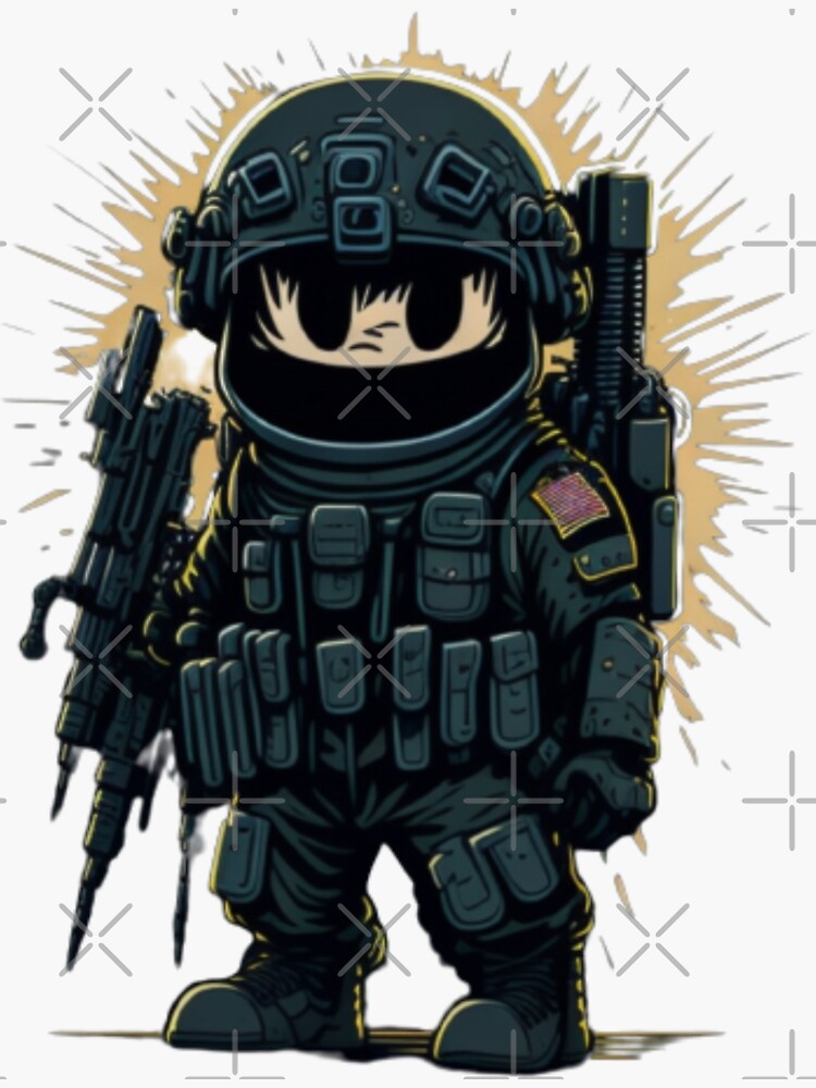 "Soldier cartoon" Sticker by ProductArtistry | Redbubble