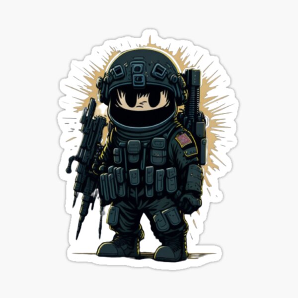 "Soldier cartoon" Sticker by ProductArtistry | Redbubble