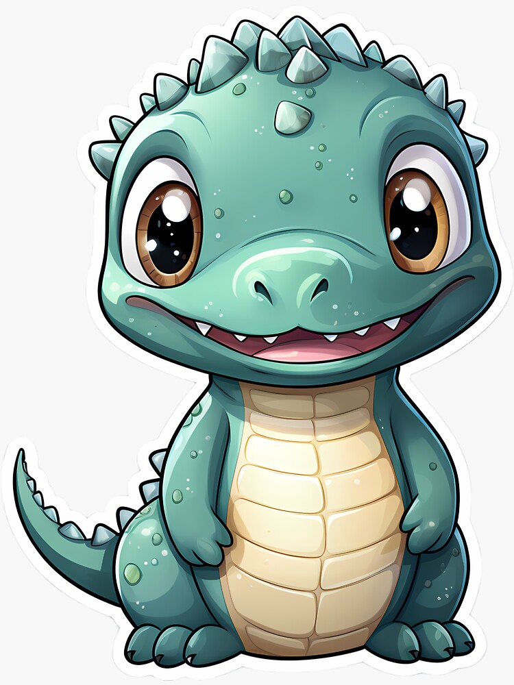"Baby Lizard Sticker - Cute Reptile Charm - Kawaii" Sticker for Sale by ...