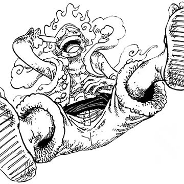 "One Piece Gear 5 Panel Sleeve" Sticker by Rainbowqrz | Redbubble