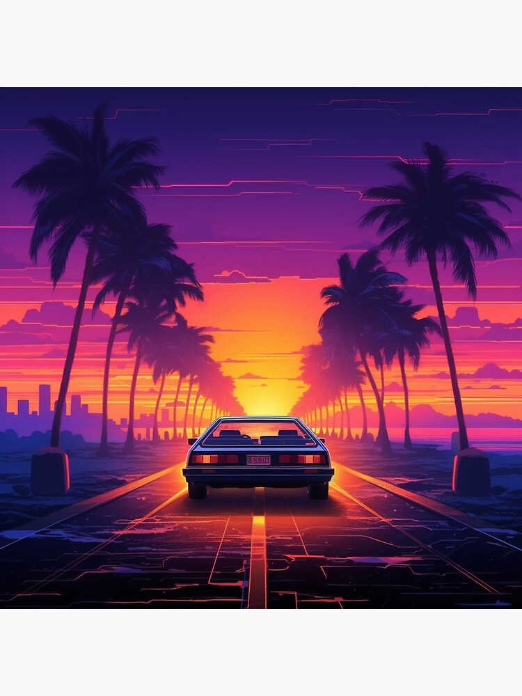 "Synthwave Sunset Drive Poster" Poster for Sale by jefferymelton ...