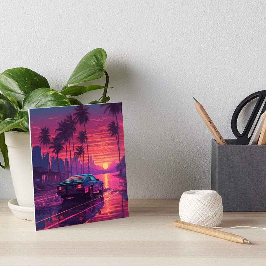 "Synthwave Sunset Drive Poster" Art Print for Sale by jefferymelton ...