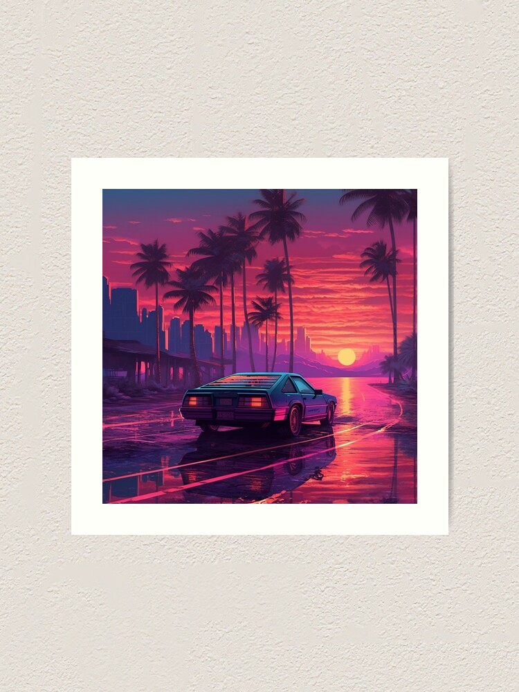 "Synthwave Sunset Drive Poster" Art Print for Sale by jefferymelton ...