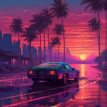 "Synthwave Sunset Drive Poster" Art Print for Sale by jefferymelton ...