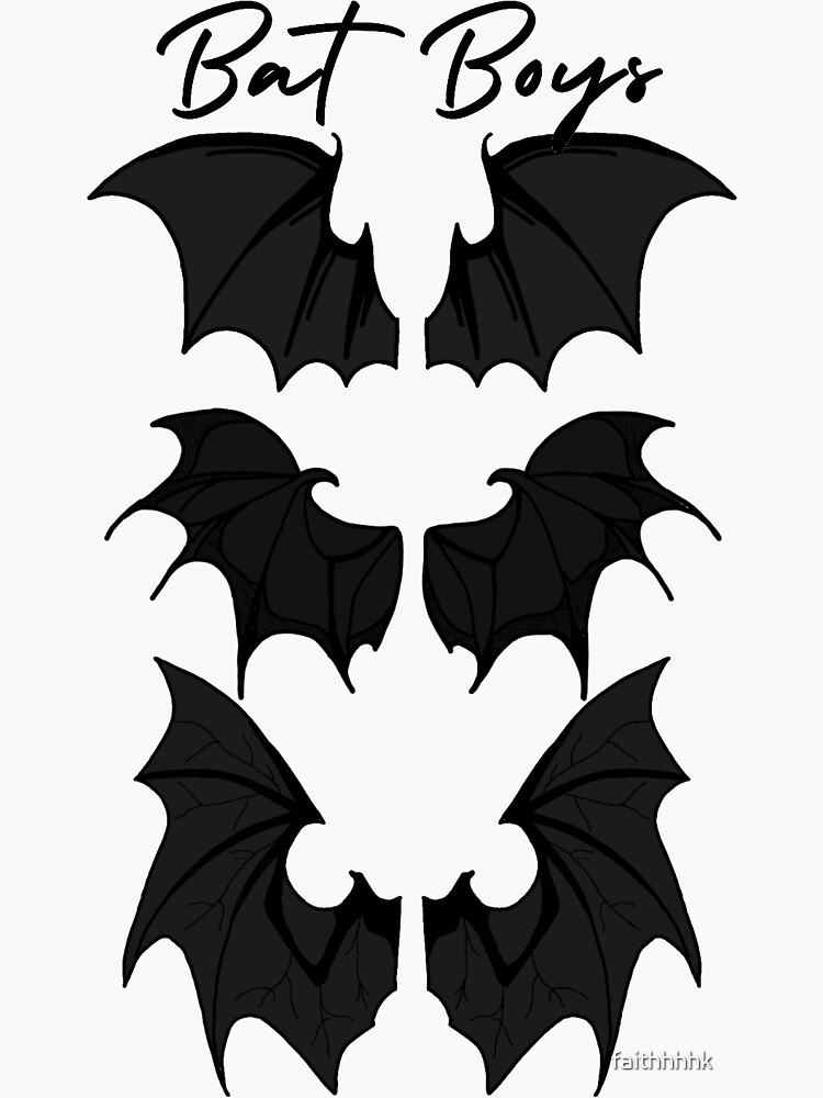 "ACOTAR Bat Boys wings" Sticker for Sale by faithhhhk | Redbubble