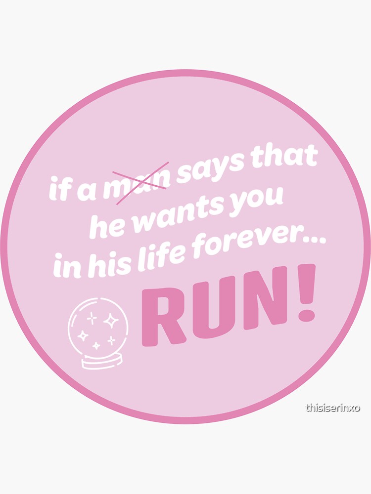 "RUN - maisie peters" Sticker for Sale by thisiserinxo | Redbubble