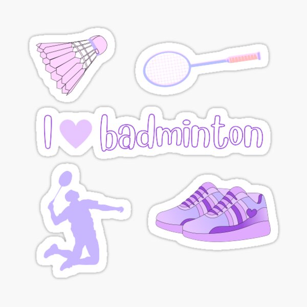 "Badminton lover pastel purple " Sticker for Sale by EarthJoy345 ...