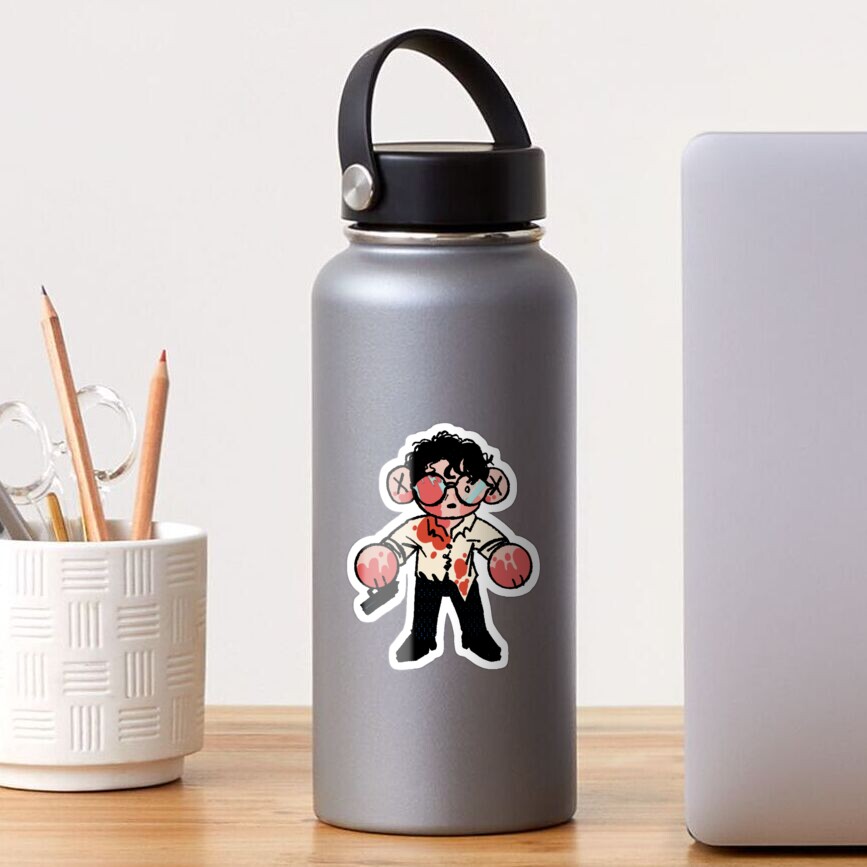 "Will Graham covered in blood" Sticker for Sale by hairymoths | Redbubble