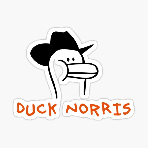 "Duck Norris Ba " Sticker for Sale by kfgyslyunso15 | Redbubble