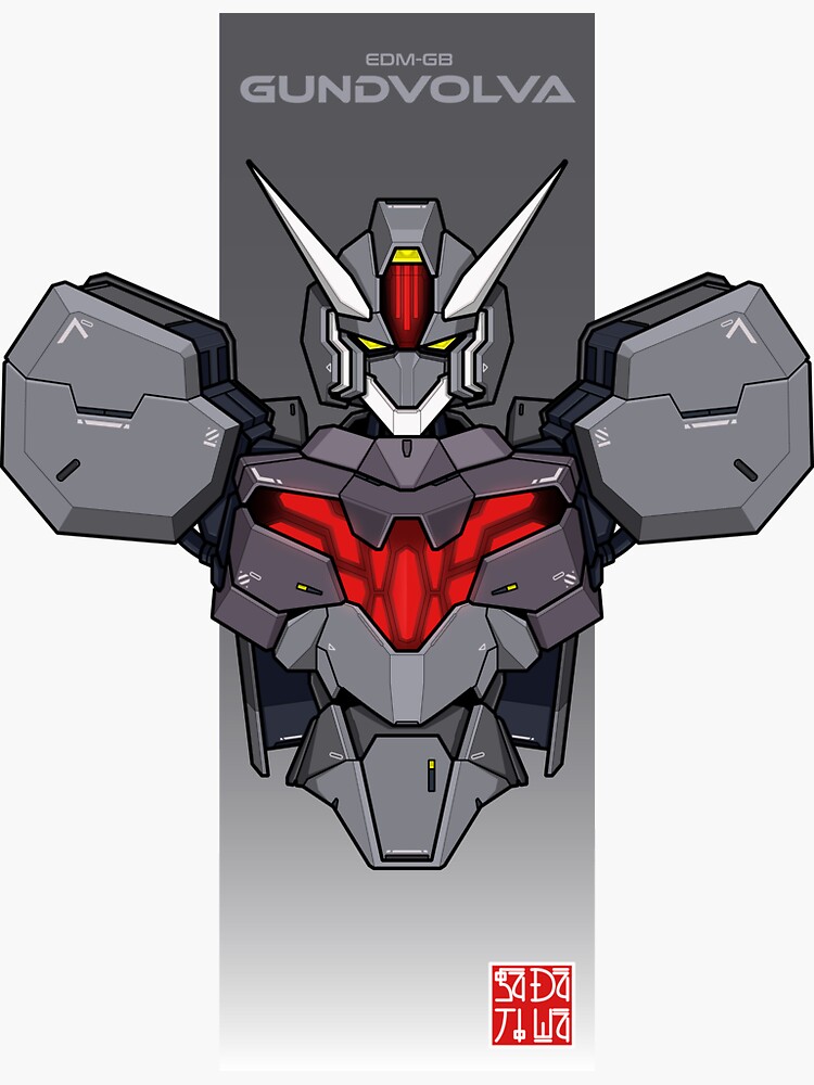 "GUNDVOLVA" Sticker for Sale by sadajiwa std | Redbubble