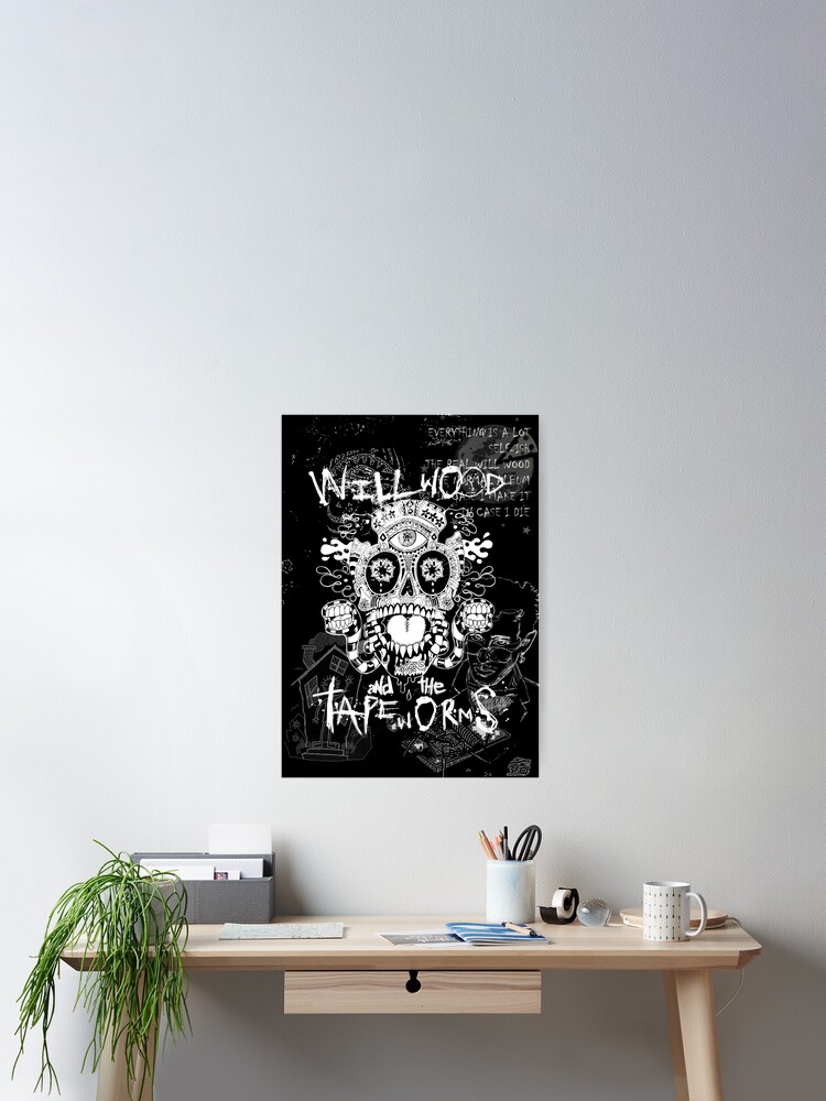 "Will Wood and The Tapeworms Artwork Design" Poster for Sale by Leo D ...