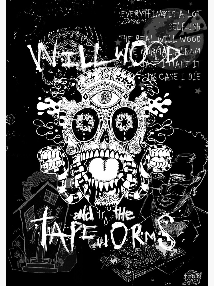 "Will Wood and The Tapeworms Artwork Design" Sticker for Sale by Leo D ...