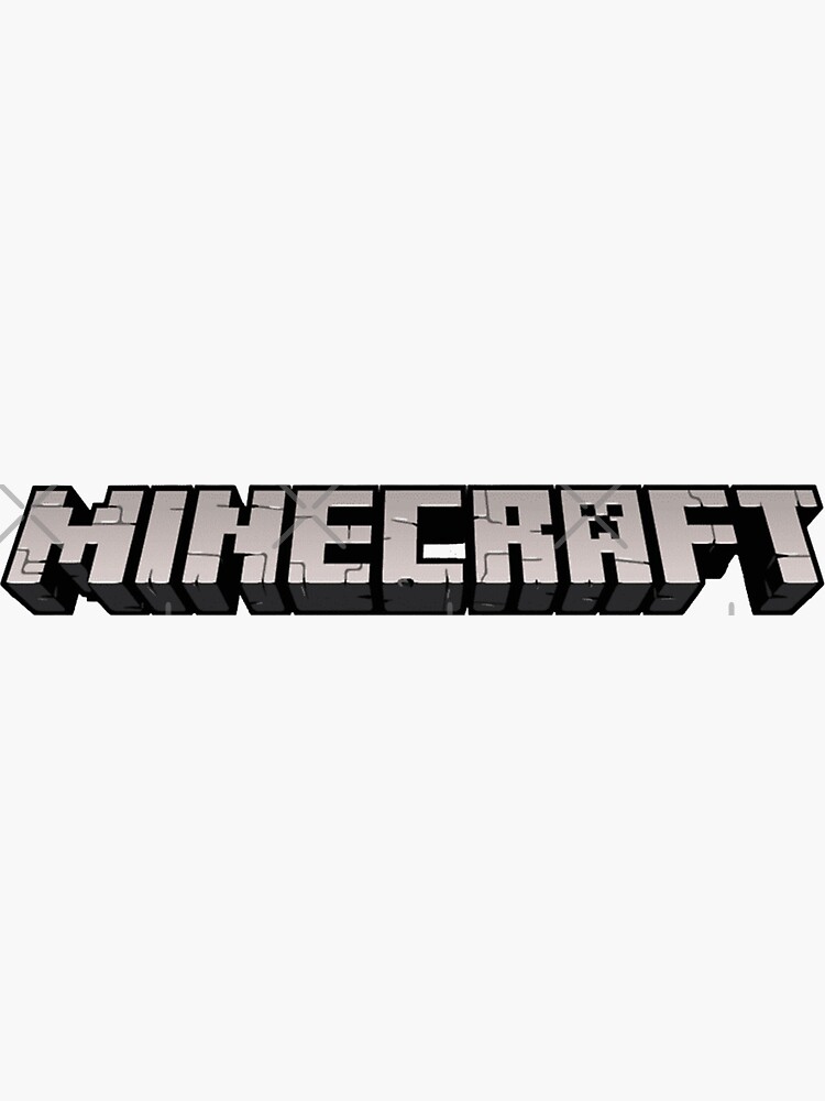 "Minecraft Logo" Sticker for Sale by Wavescreen | Redbubble