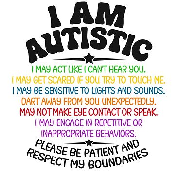 "I am Autistic Autism Awareness quote" Sticker for Sale by Dolphin ...