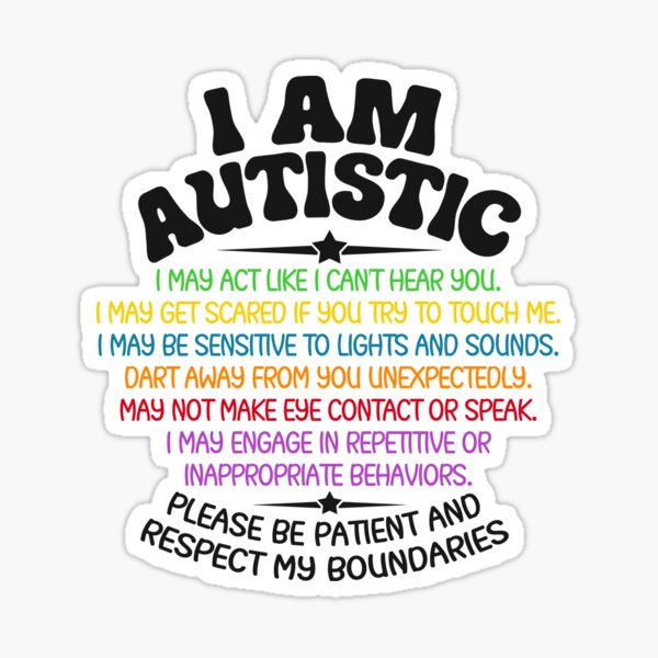 "I am Autistic Autism Awareness quote" Sticker for Sale by Dolphin ...