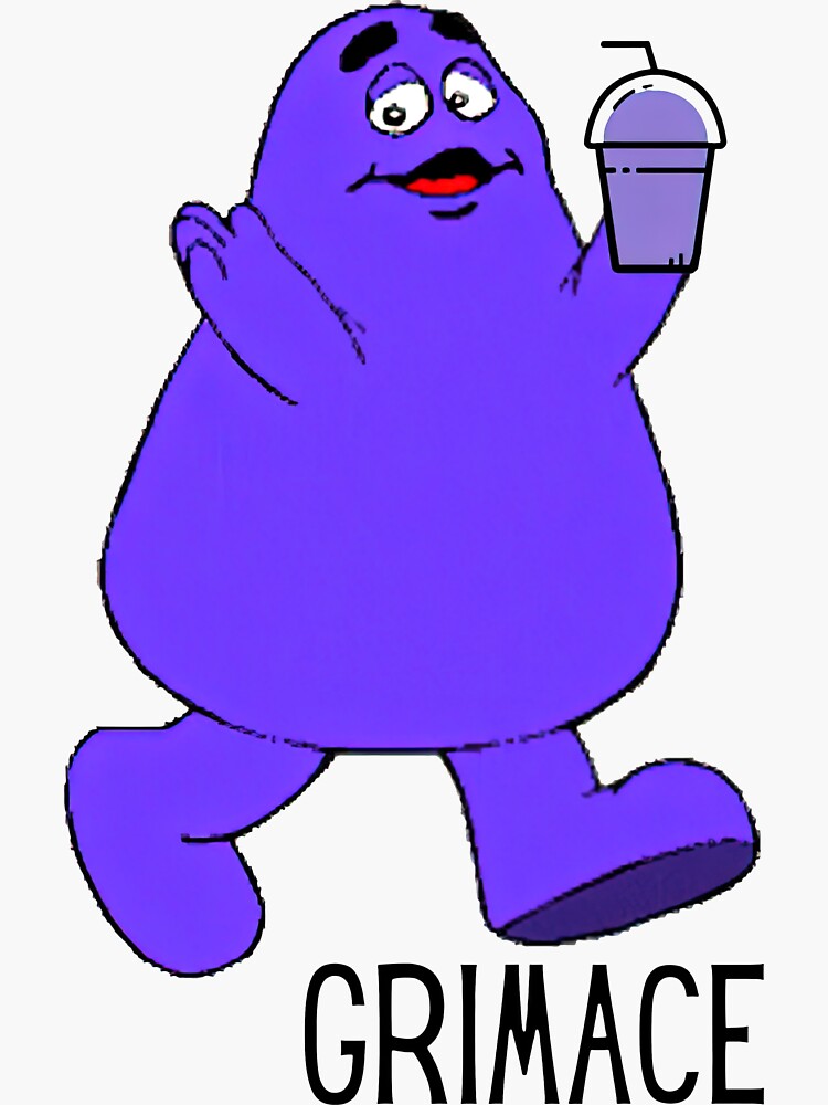 "Grimace - HBD Grimace Shake Mc Donald's" Sticker for Sale by DeborahCO ...