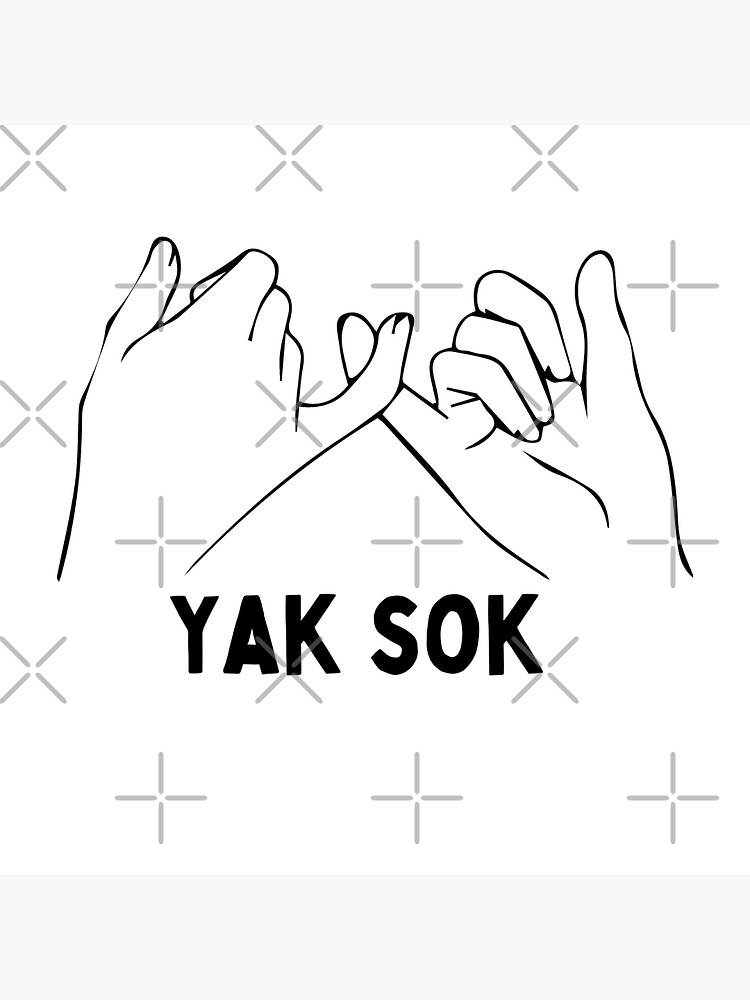 "YAK SOK PROMISE IN KOREAN" Sticker for Sale by Designbyyusra | Redbubble