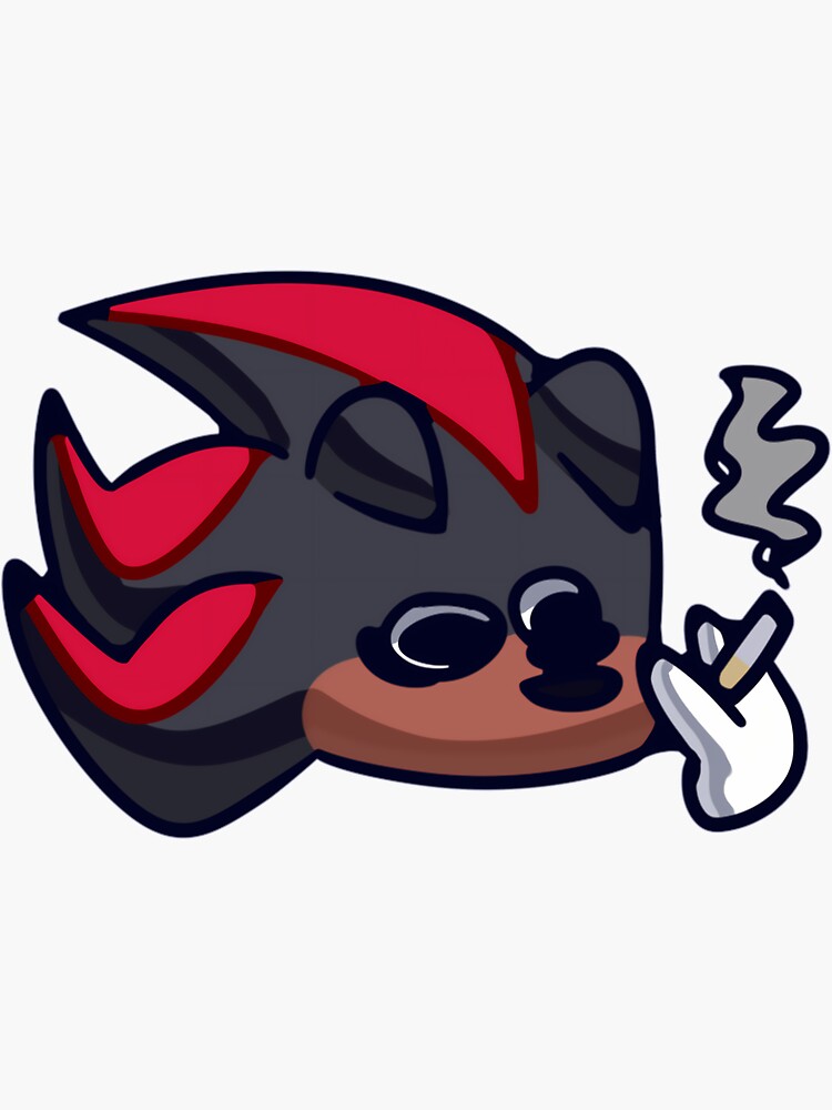 "cursed shadow smoking " Sticker for Sale by qnfhxhoz72 | Redbubble