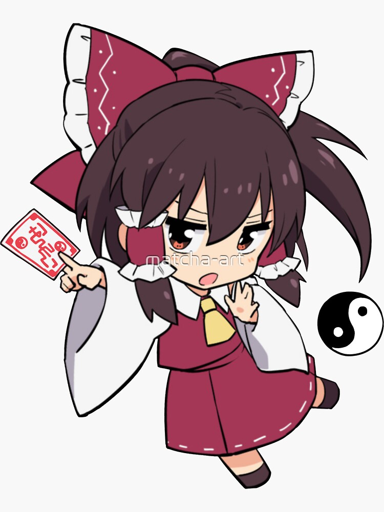 "Reimu" Sticker for Sale by matcha-art | Redbubble