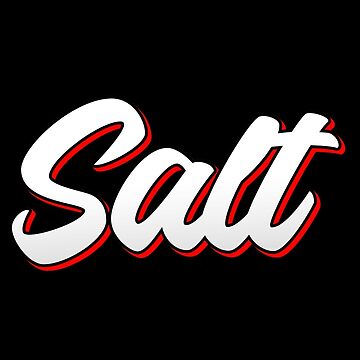 "Retro Salt Name Label (Black)" Sticker for Sale by NafilNafiz | Redbubble