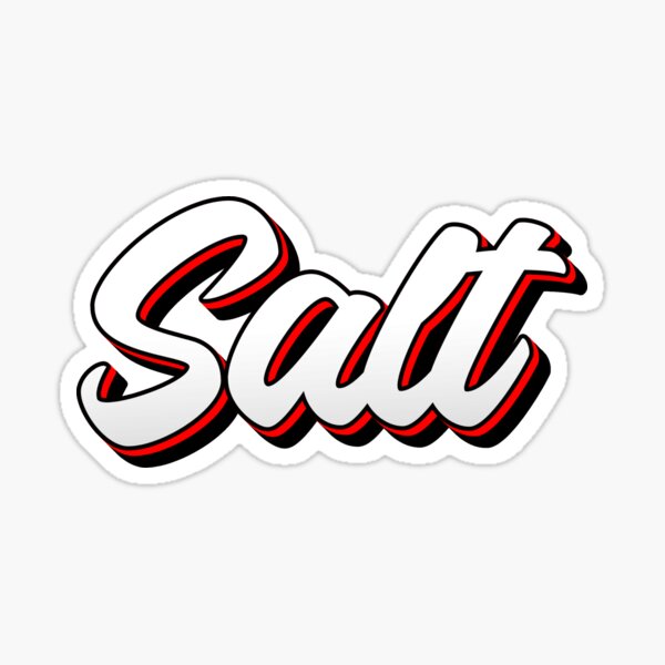 "Retro Salt Name Label (Black)" Sticker for Sale by NafilNafiz | Redbubble