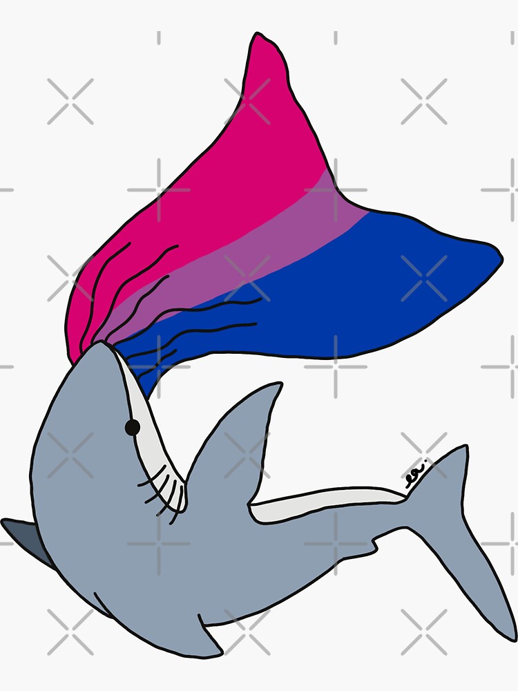 "Bi Shark" Sticker for Sale by emisart03 | Redbubble