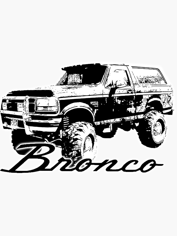 "Bronco" Sticker for Sale by againnagain | Redbubble