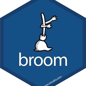 "rstudio broom" Sticker for Sale by ZILKOM | Redbubble