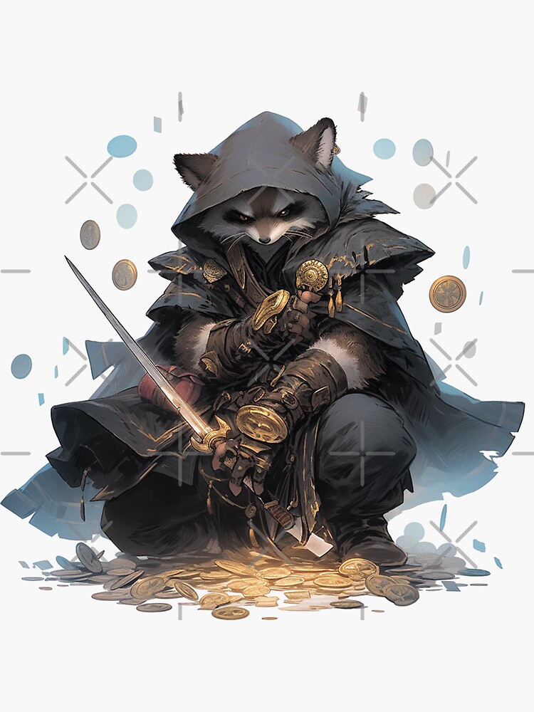"Rogue Raccoon " Sticker for Sale by GeekLaundry | Redbubble