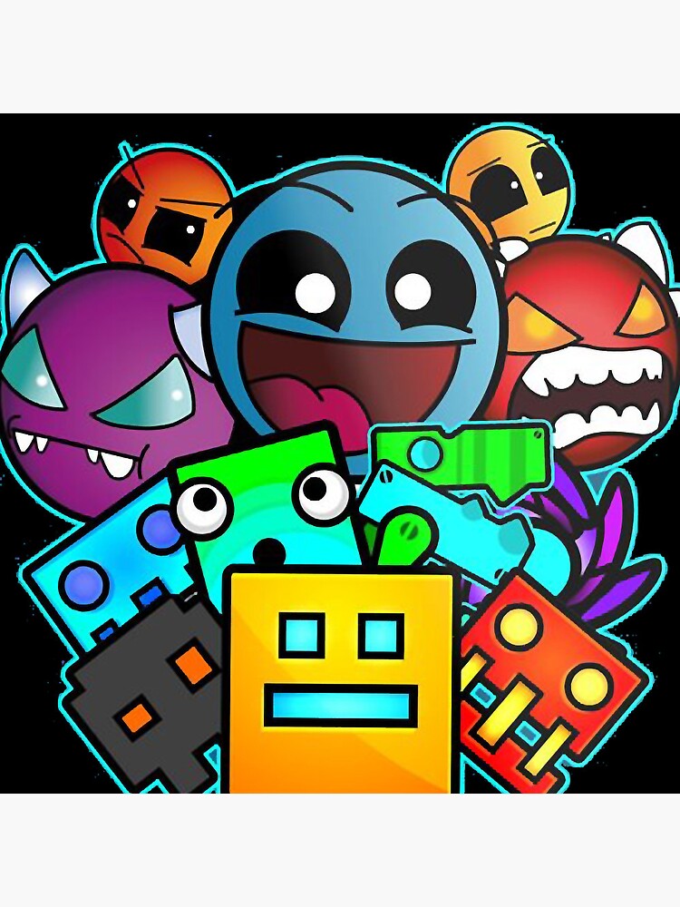 "Geometric Dash" Pin for Sale by shen-illaz | Redbubble