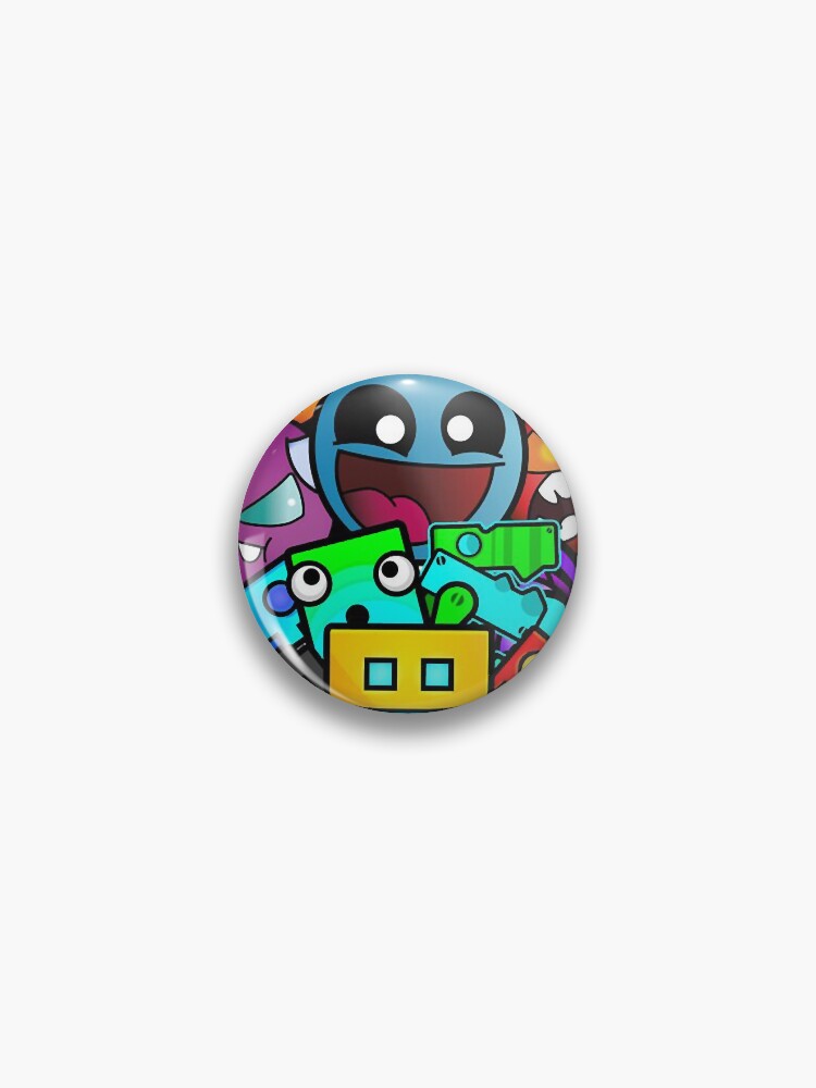 "Geometric Dash" Pin for Sale by shen-illaz | Redbubble