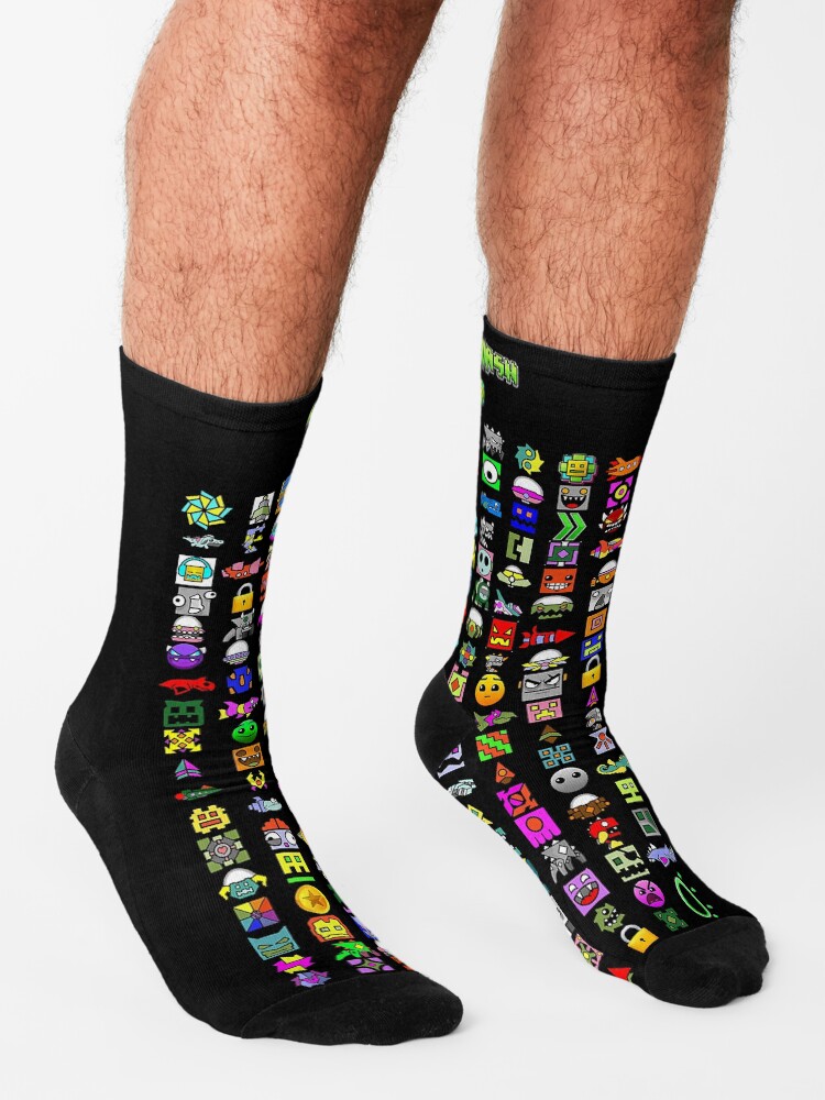 "Geometry Dash " Socks for Sale by shen-illaz | Redbubble