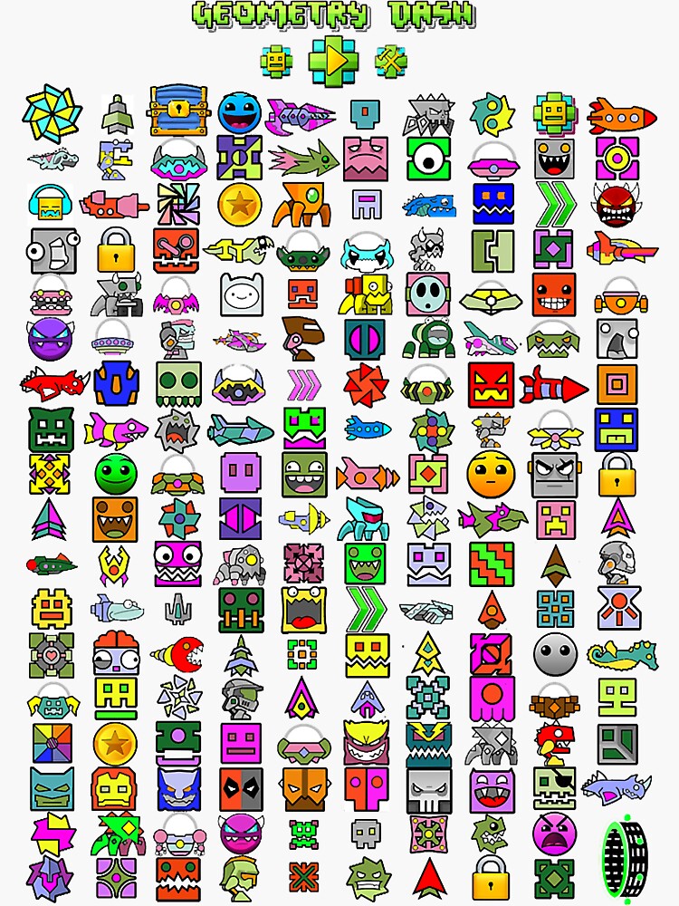 "Geometry Dash " Sticker for Sale by shen-illaz | Redbubble