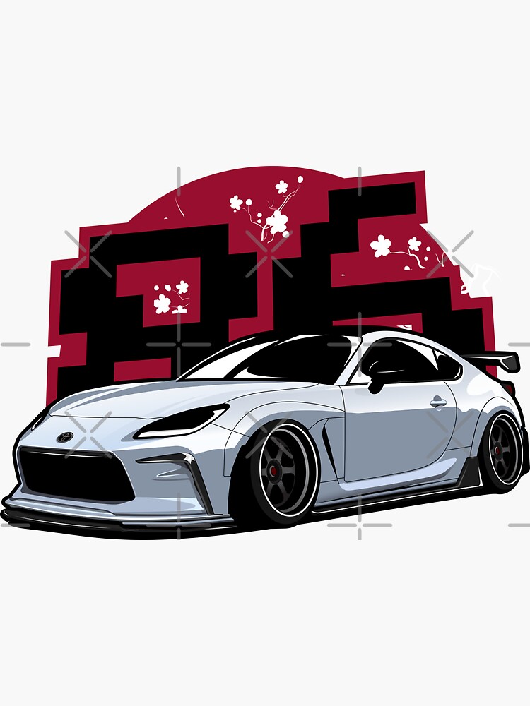 "GR86 Widebody Silver" Sticker for Sale by IssKa | Redbubble