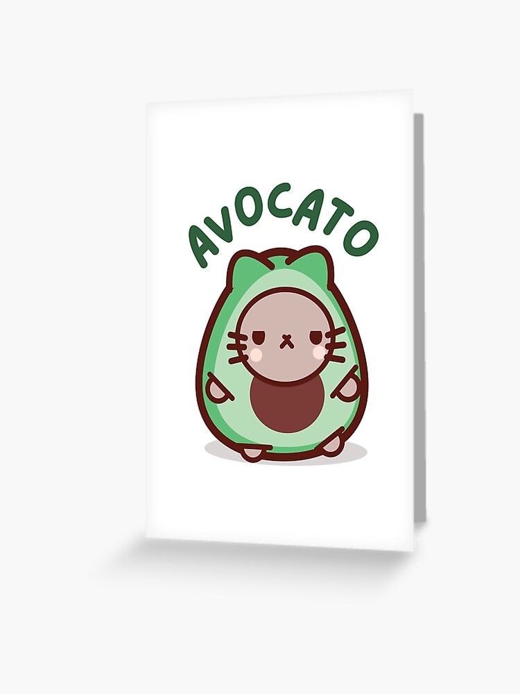 "Funny Cat Avocado Kawaii Design Cat Lover Grumpy" Greeting Card for ...