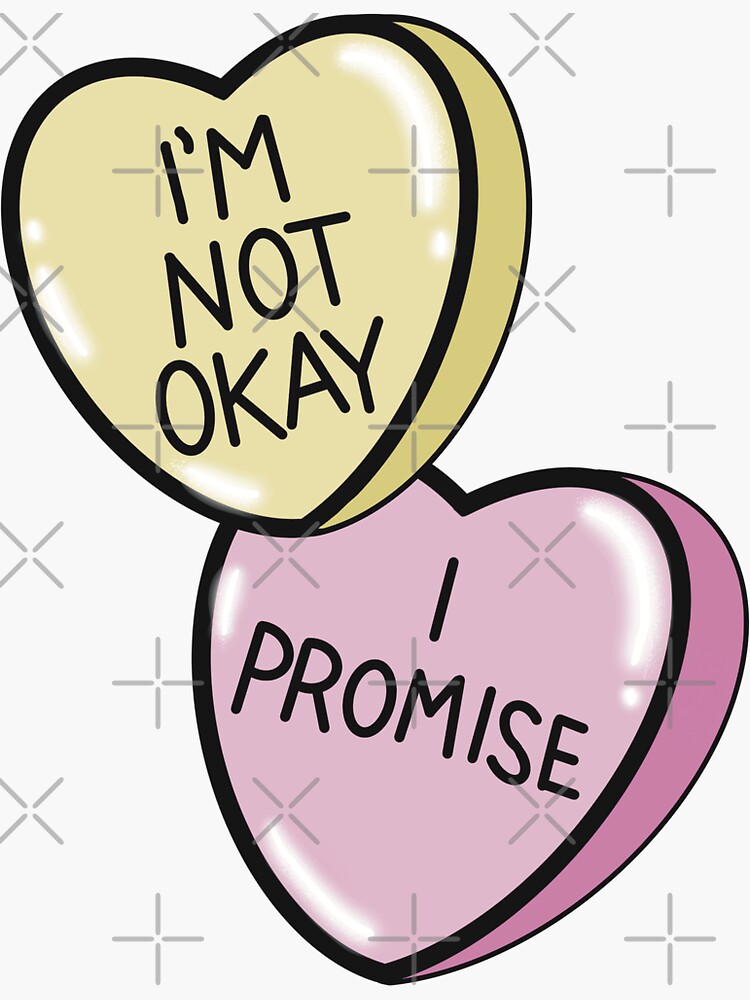 "Emo Hearts" Sticker for Sale by TuffCupcakes | Redbubble