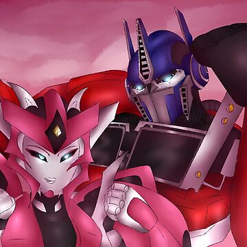 "Optimus Prime and Elita-1" Sticker for Sale by Gigih1987 | Redbubble